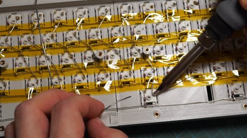 Hand-wiring a custom keyboard
